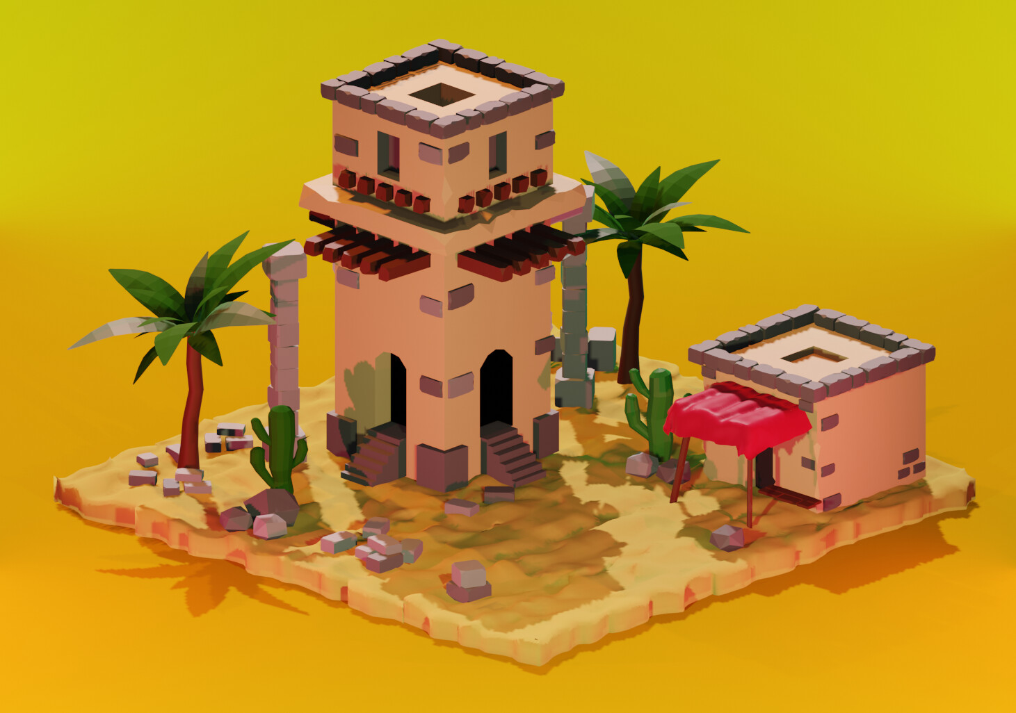 ArtStation - LowPoly Desert
