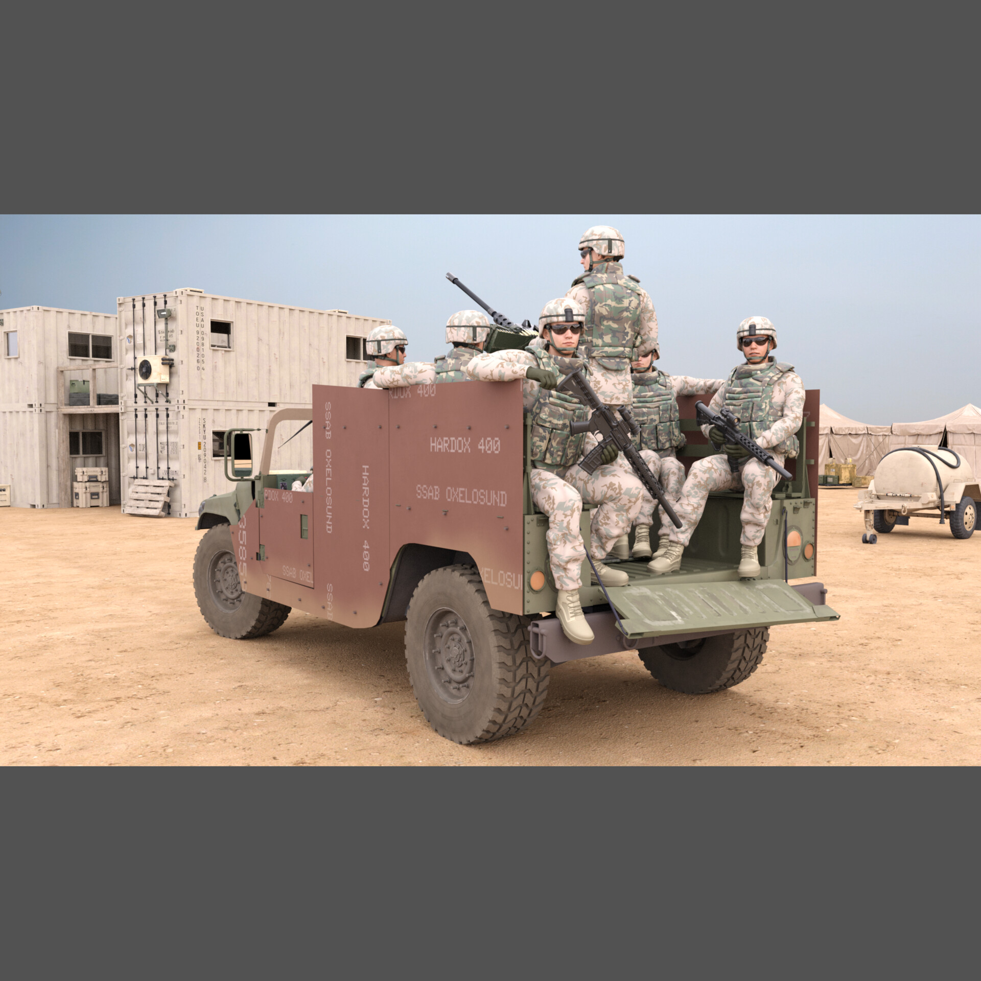 ArtStation - M1097A2 with Improvised Add On Armor, Iraq 2003