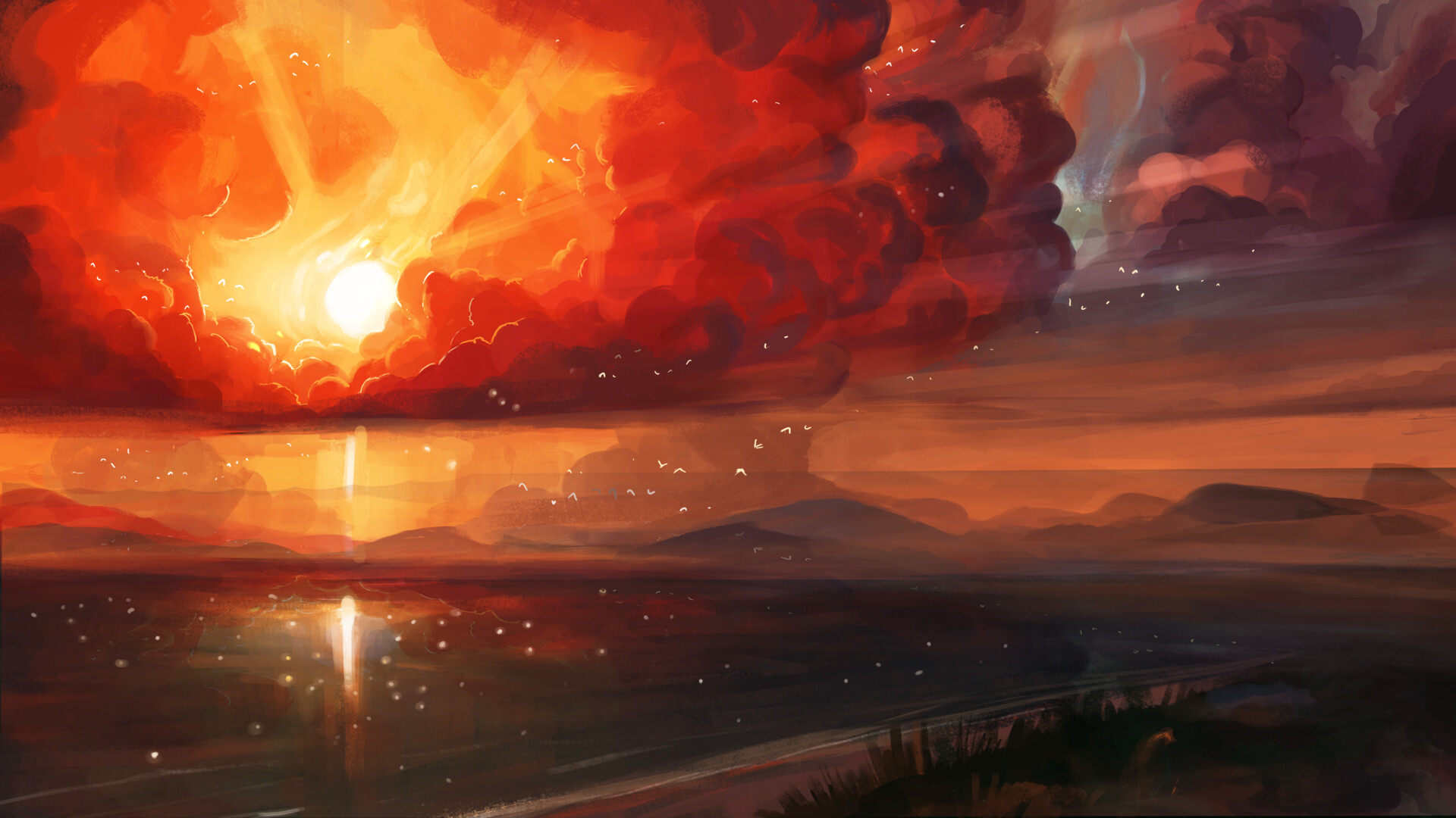 ArtStation - Red Sunset