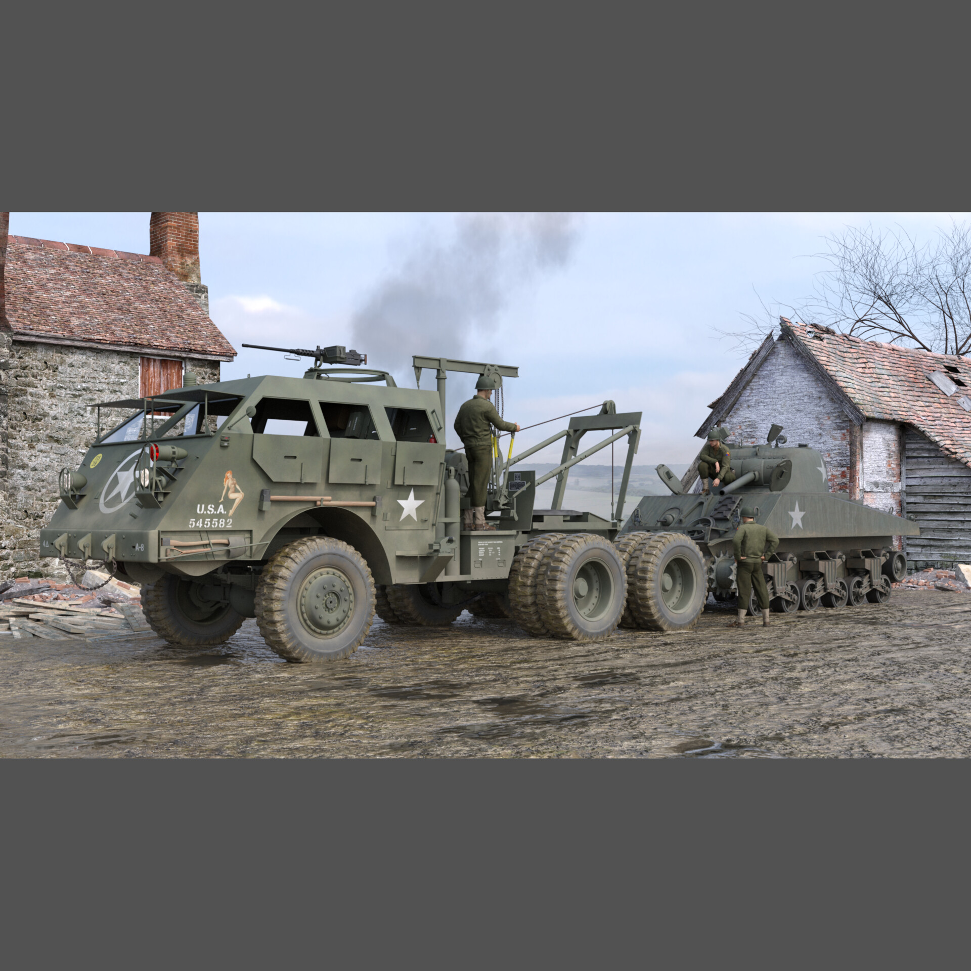 ArtStation - M26 Tank Recovery Truck