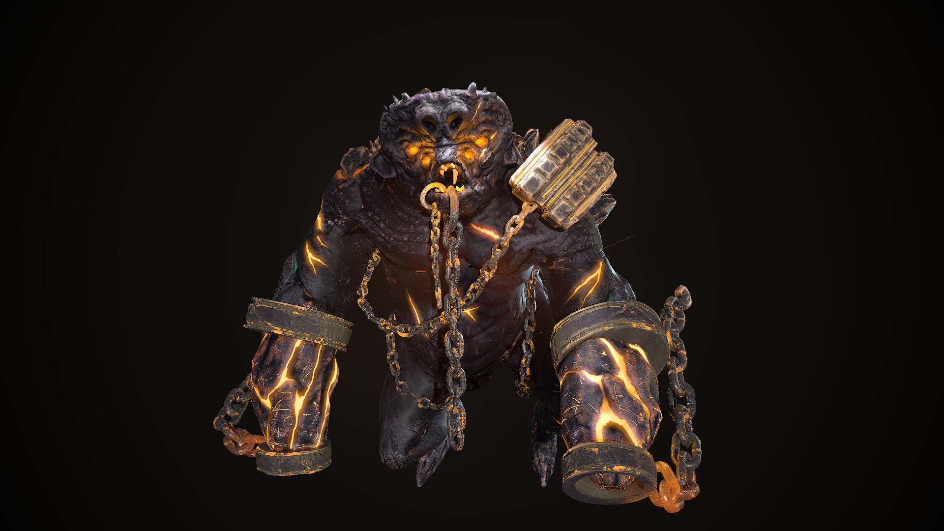 ArtStation - Magma Abyss Creature (3 days challenge)