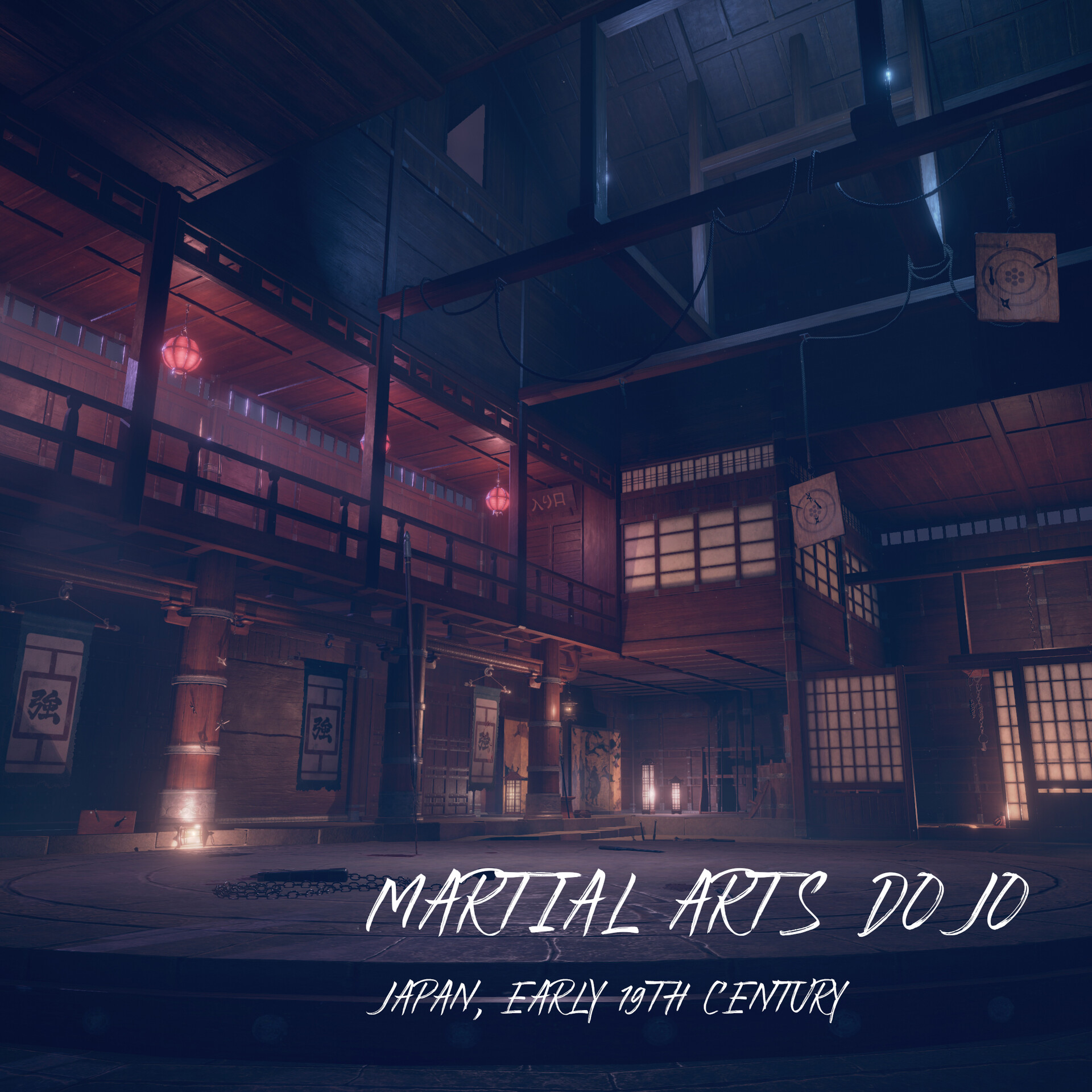 ArtStation - Martial Arts Dojo, Japan early 19th century