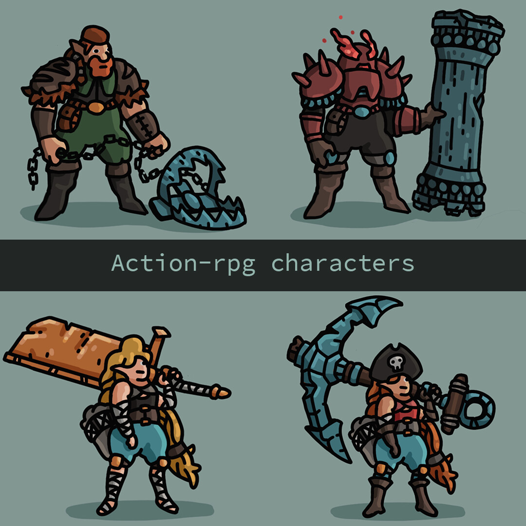 ArtStation - Action rpg characters