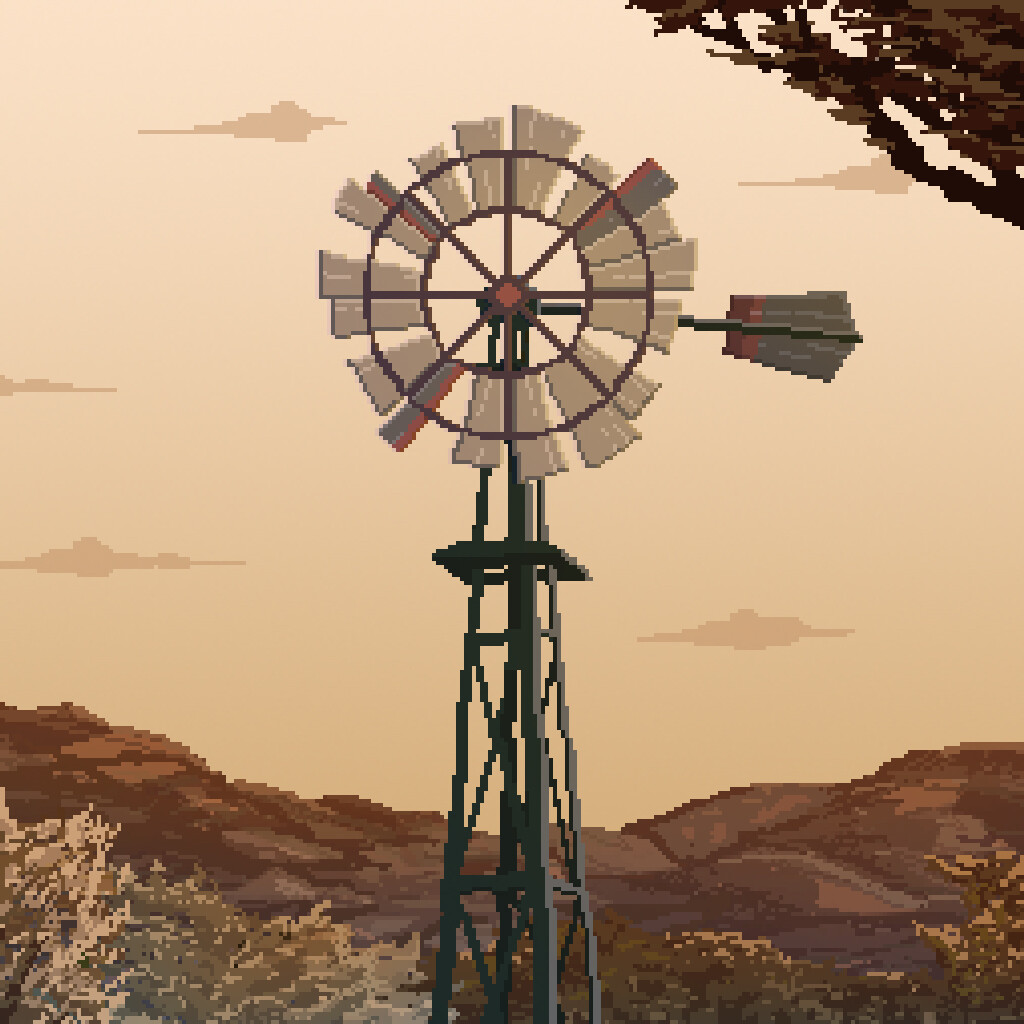 ArtStation - Windmill - Pixel art and Spine animation