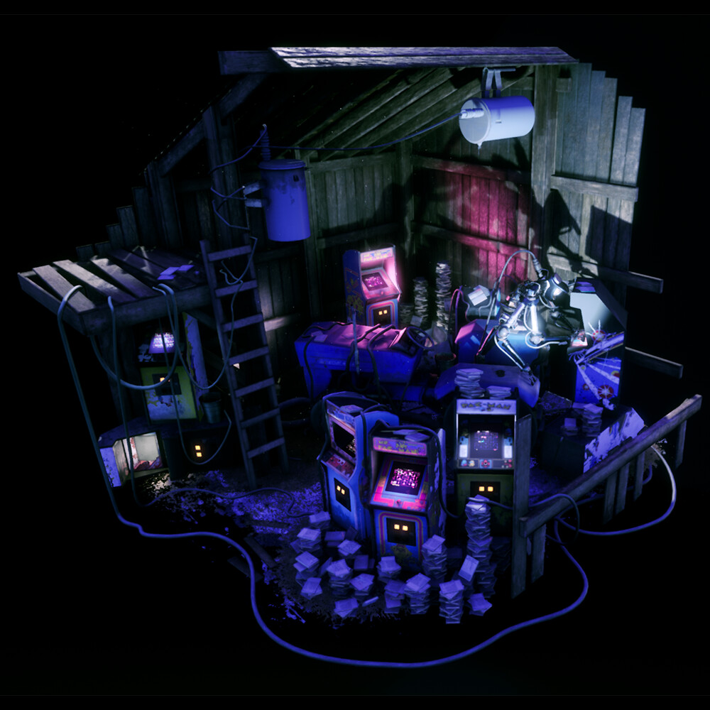 ArtStation - Midnight Arcade Barn