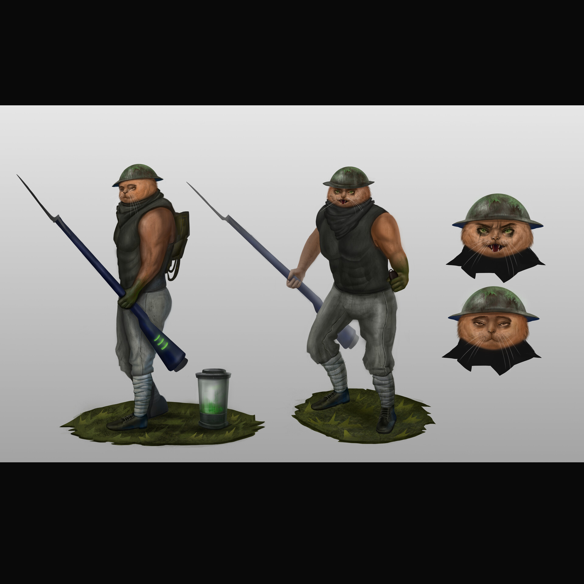 ArtStation - Cat soldier