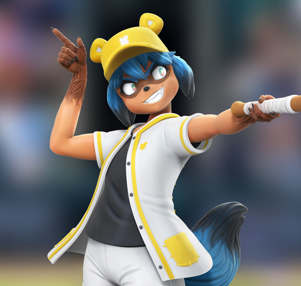 Azernx _ - BNA: Michiru Baseball 3D Model