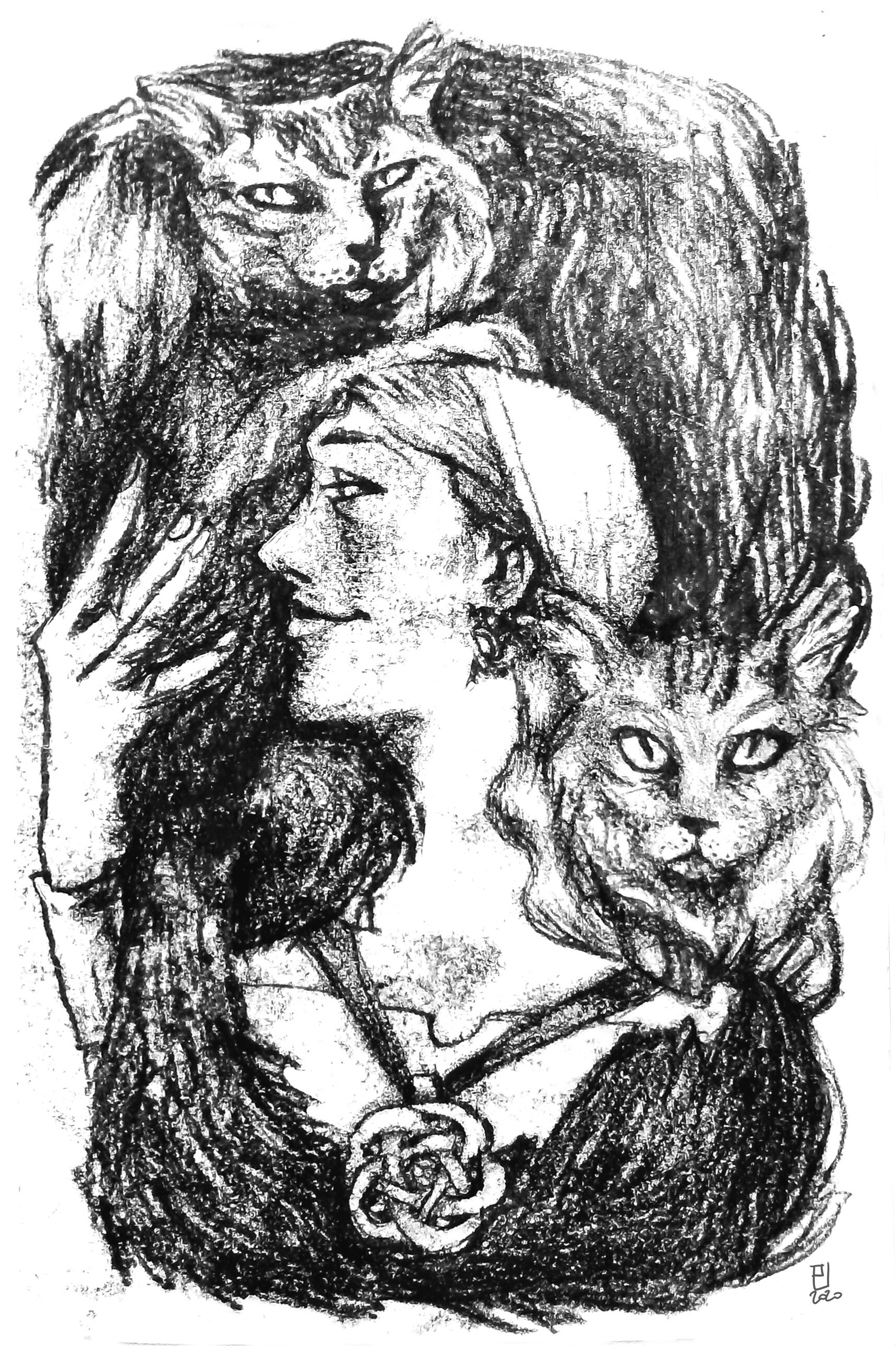 ArtStation - Freja and her cats