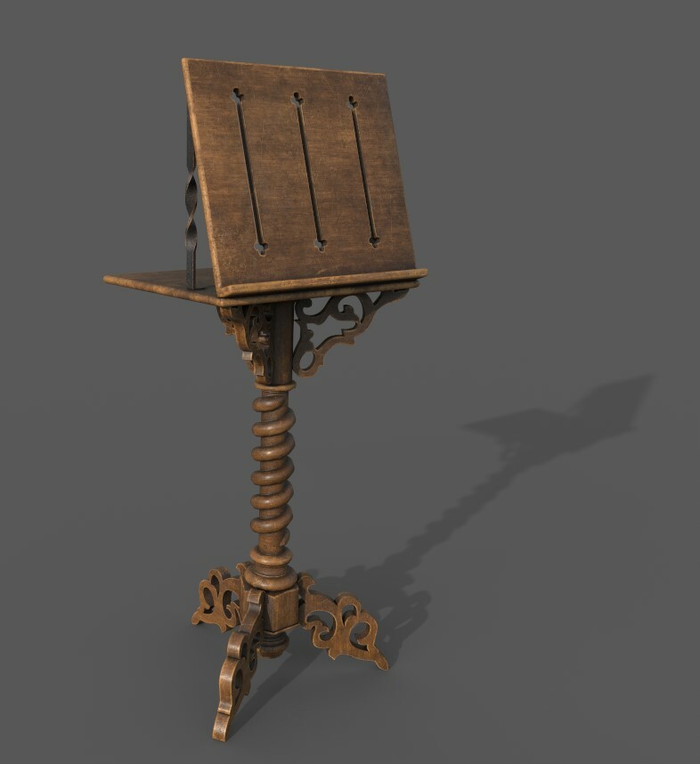 ArtStation - Props Work: Lectern