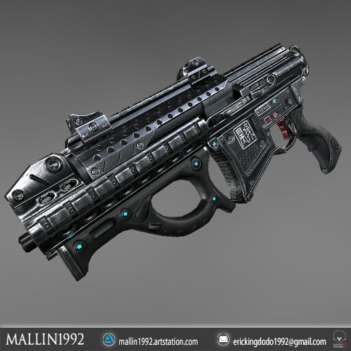 ArtStation - Sci-Fi Double Barrel SMG-PDW