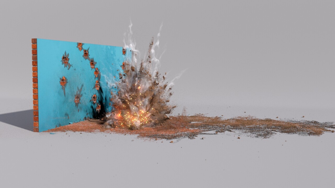 ArtStation - Houdini Bullet Hit Dynamic Blasts