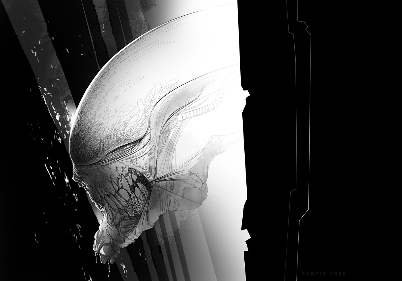 ArtStation - "Aliens" graphic novel WIP - with Nicky Alamanov