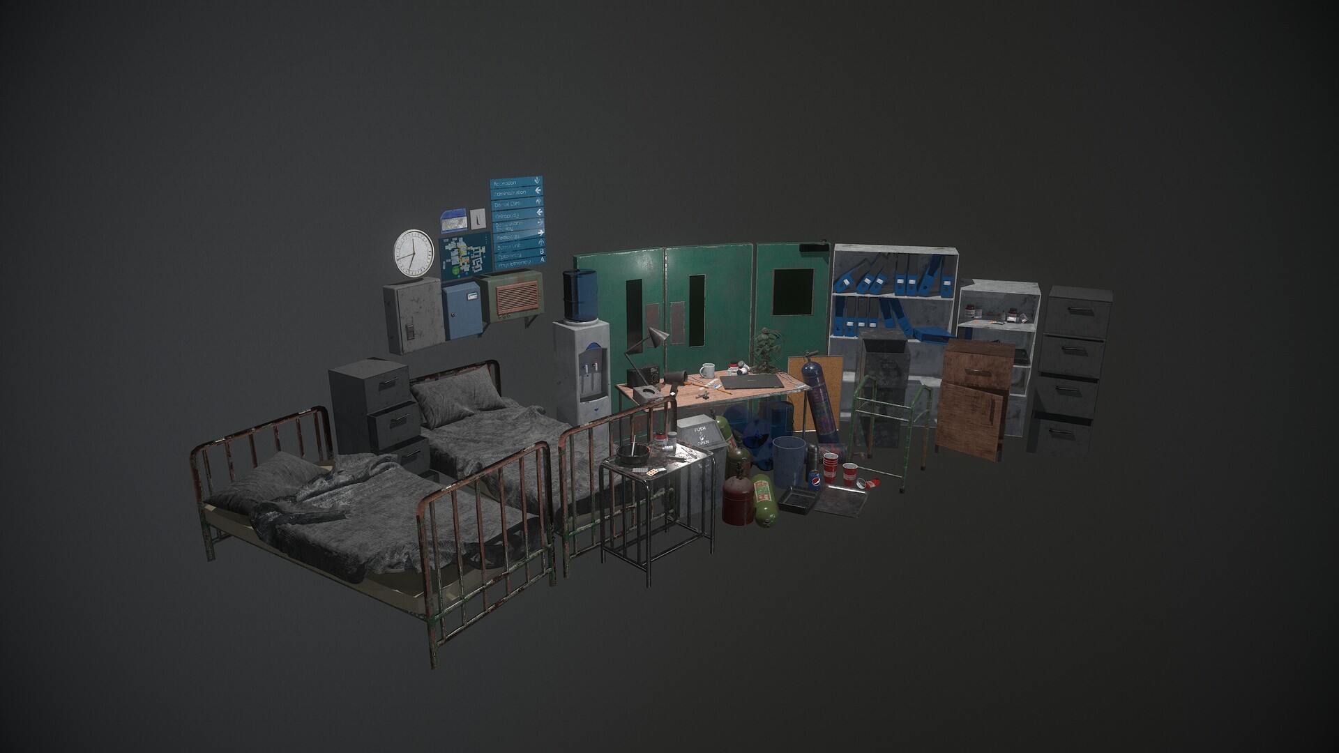 ArtStation - Post-Apocalyptic Hospital - Asset Pack