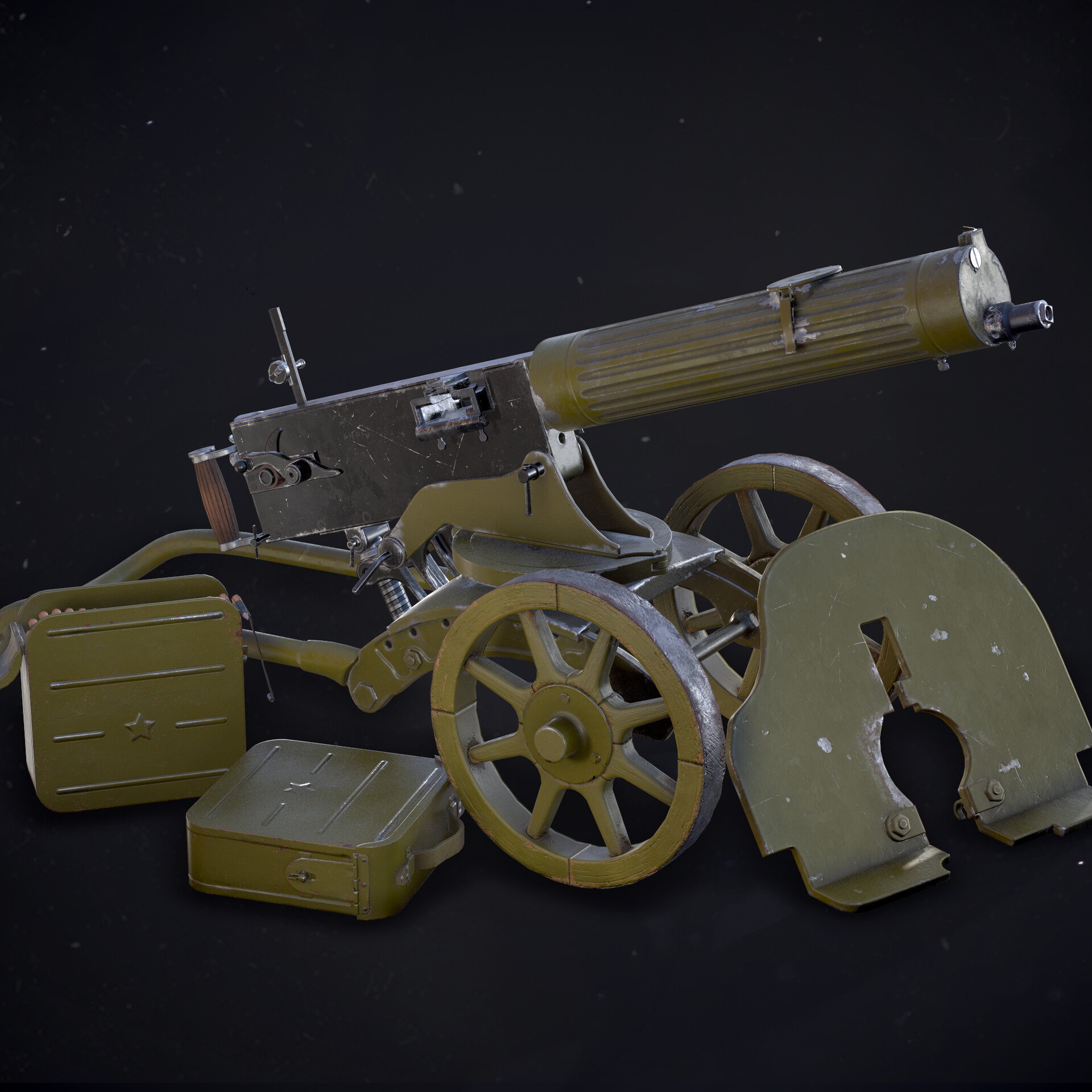 ArtStation - Maxim Gun 1944