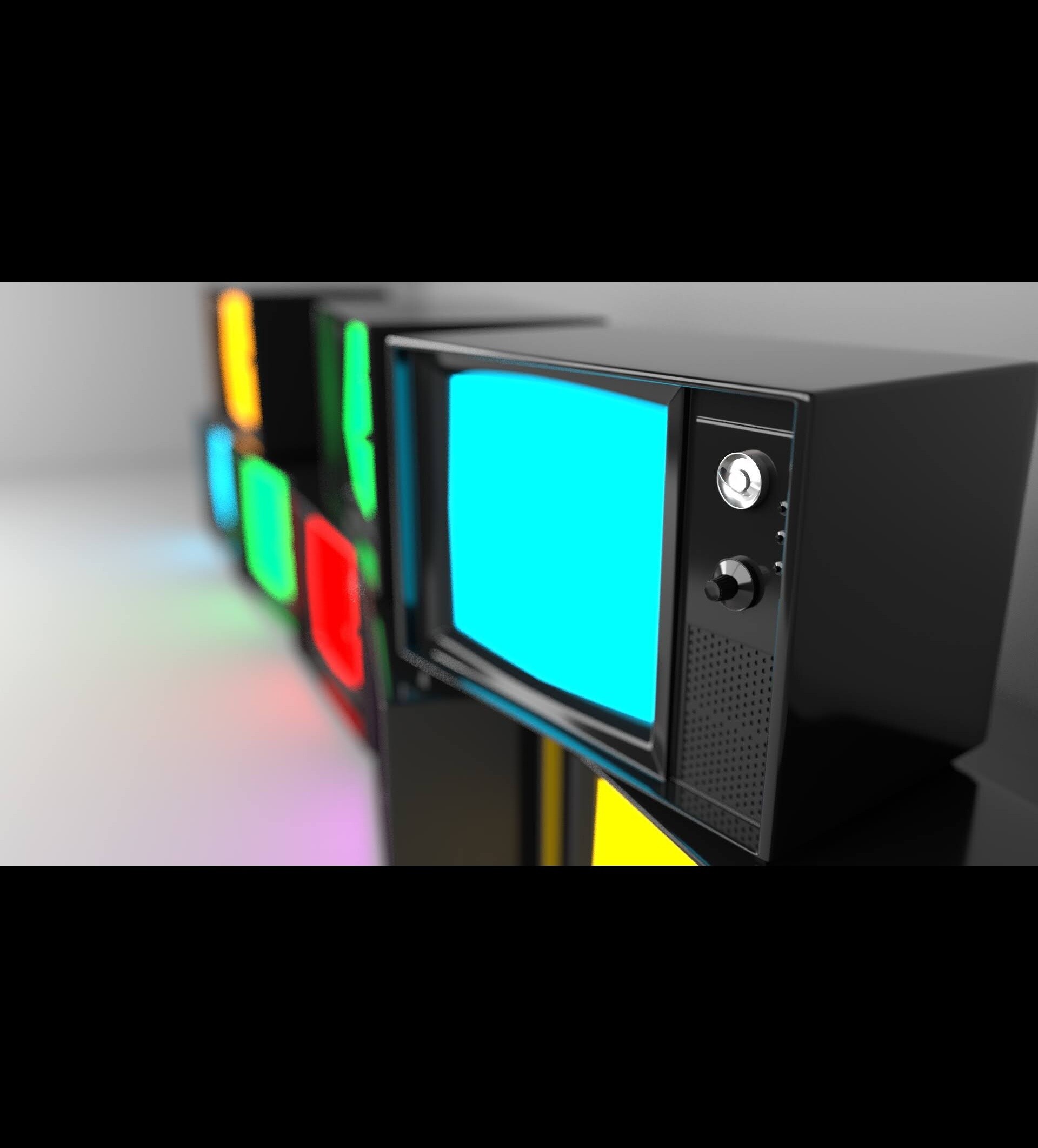 ArtStation - Retro tv box set 3d model. Modelled in maya and rendered ...