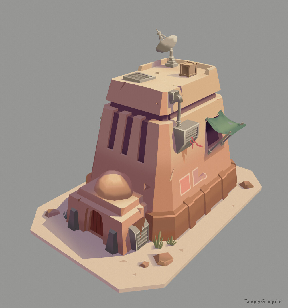 ArtStation - 3D stylized building