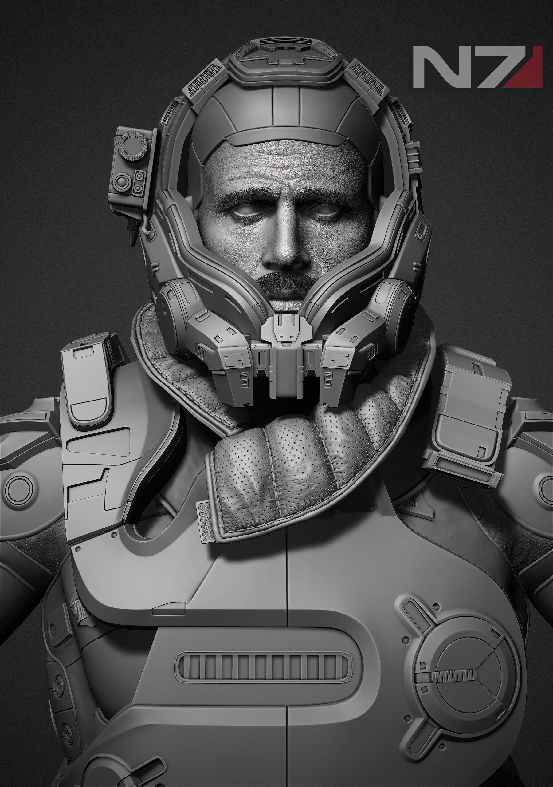 ArtStation - Mass Effect character FanArt WIP