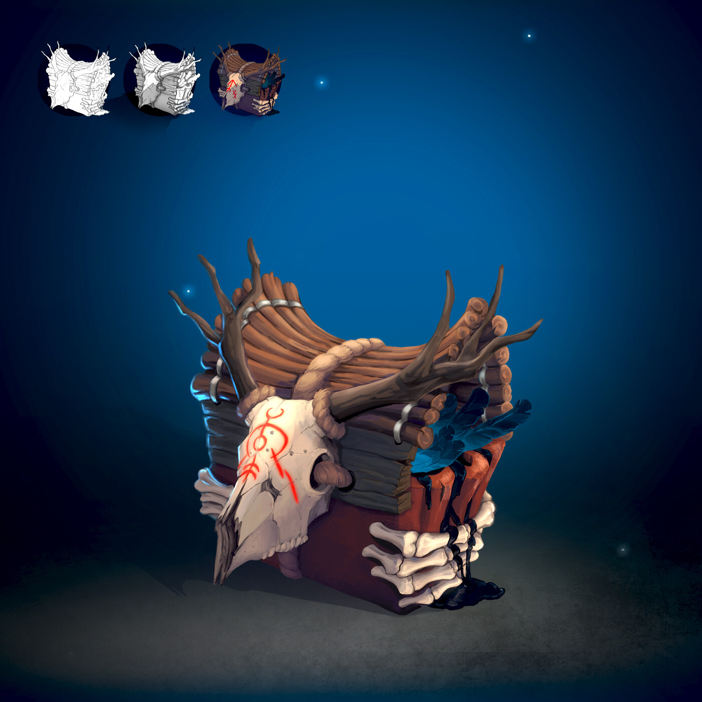 ArtStation - Shaman Set Props concept