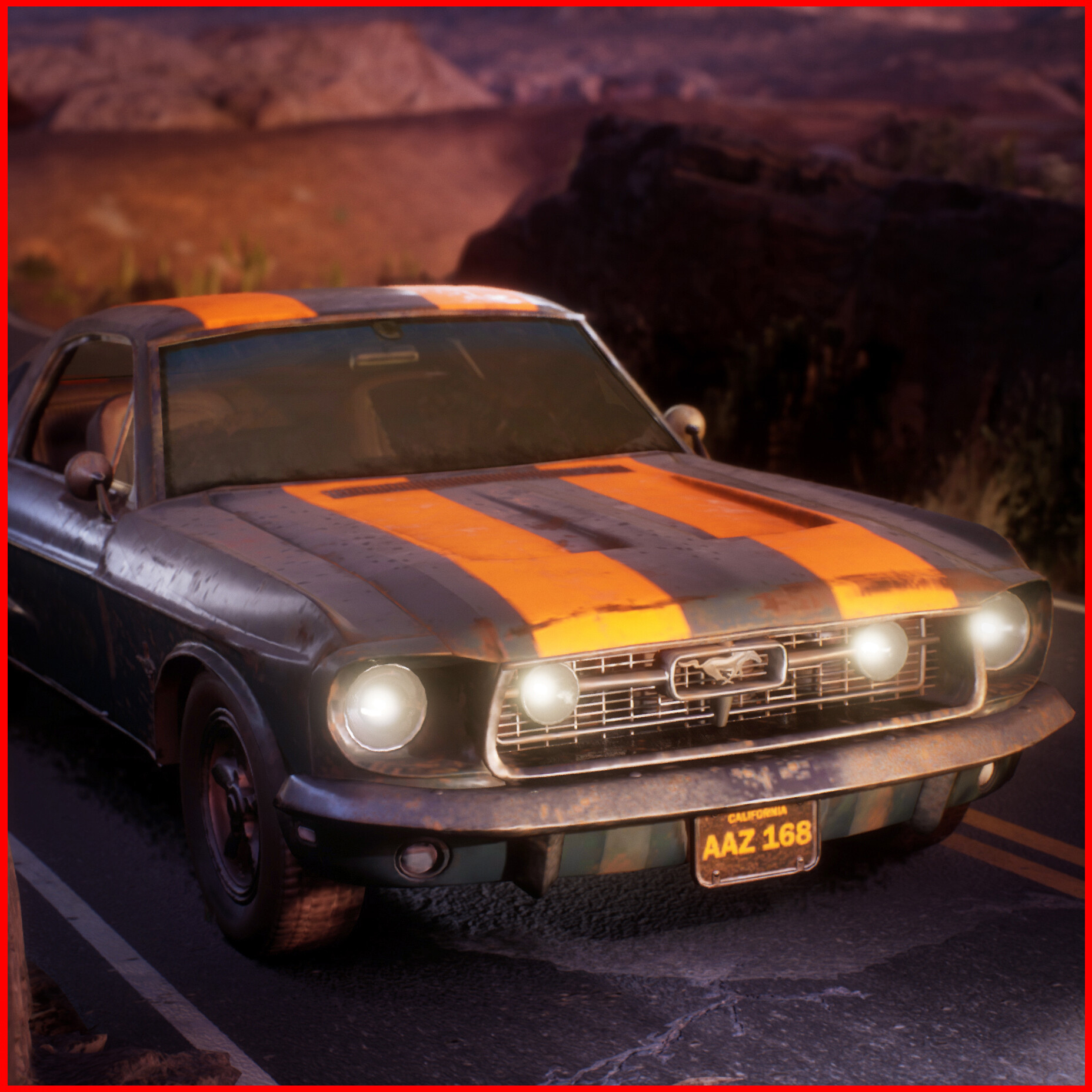 ArtStation - Ford Mustang 68 Fastback