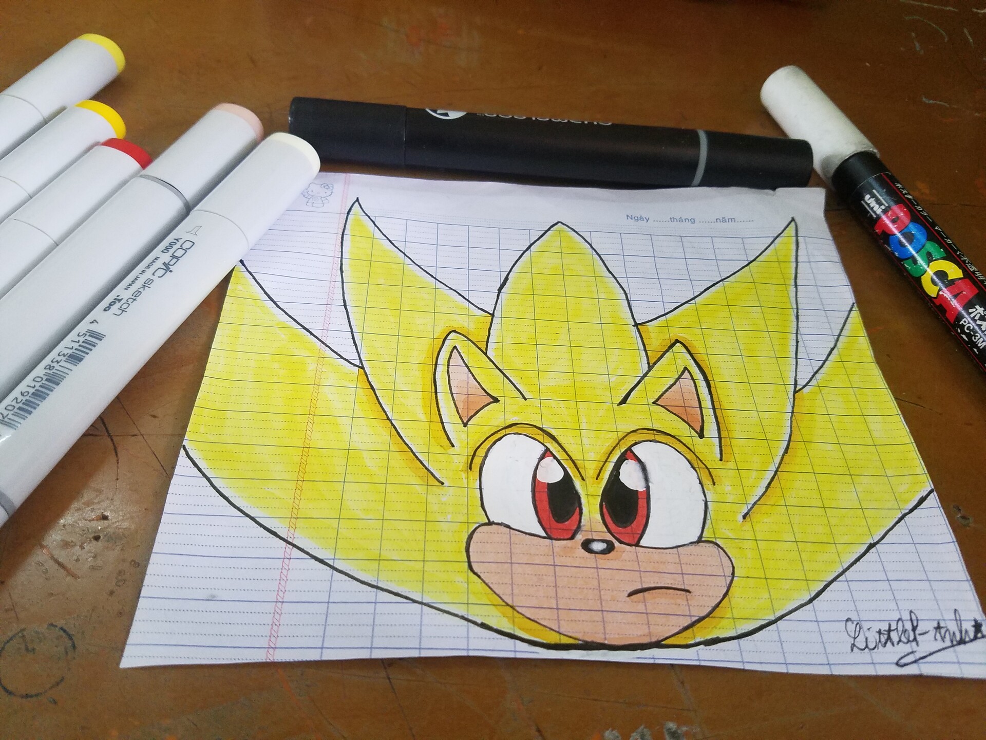 ArtStation - Super Sonic's head fan art