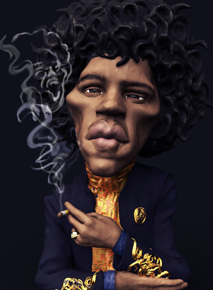 ArtStation - Hendrix Caricature Art