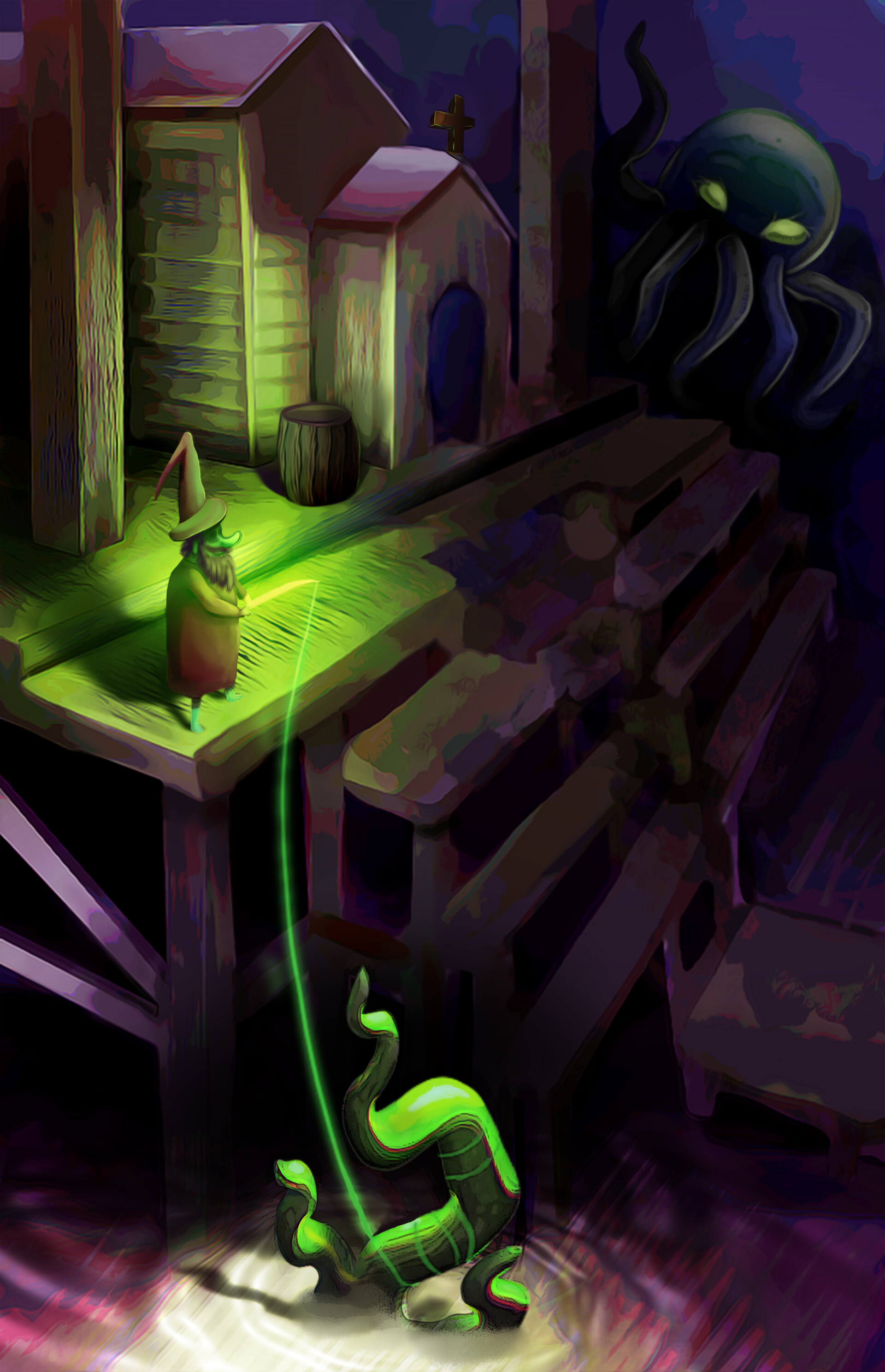 ArtStation - Fishing with Cthulhu.