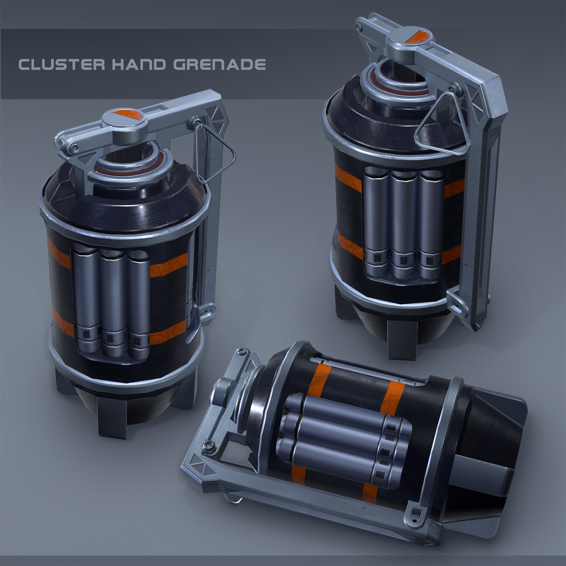 ArtStation - Cluster hand Grenade