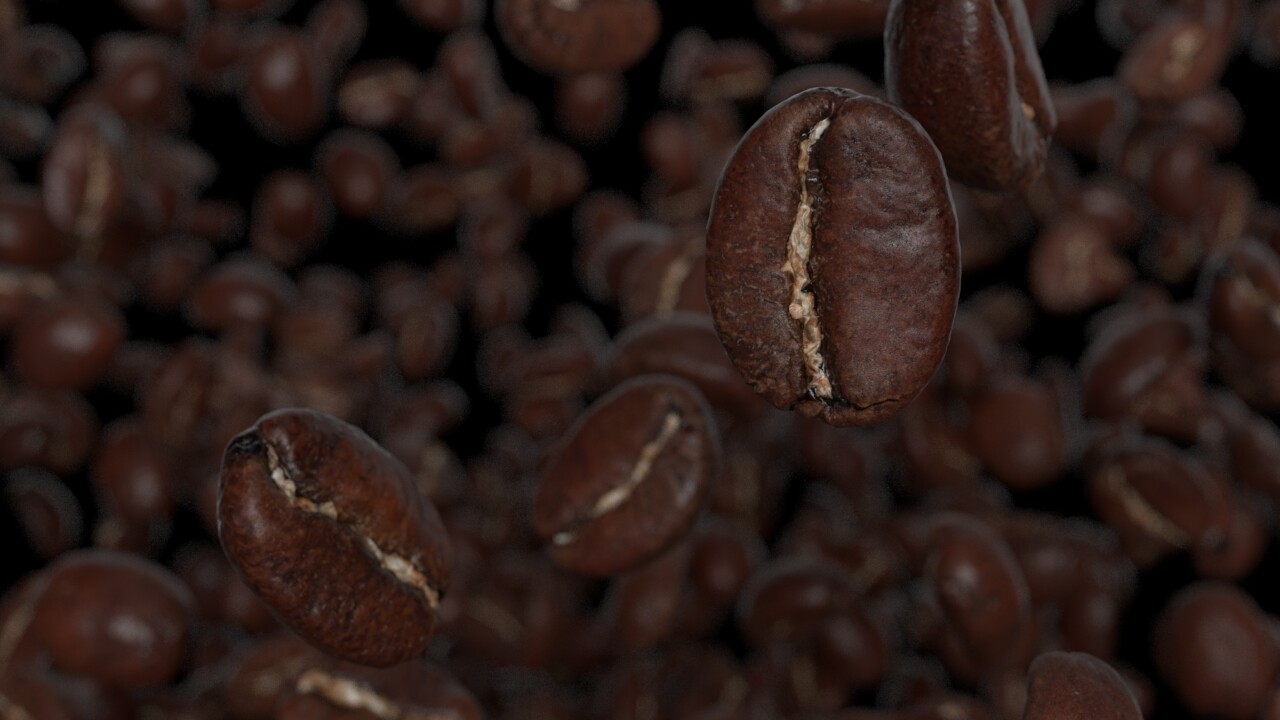 ArtStation - RBD Coffee Bean Simulation