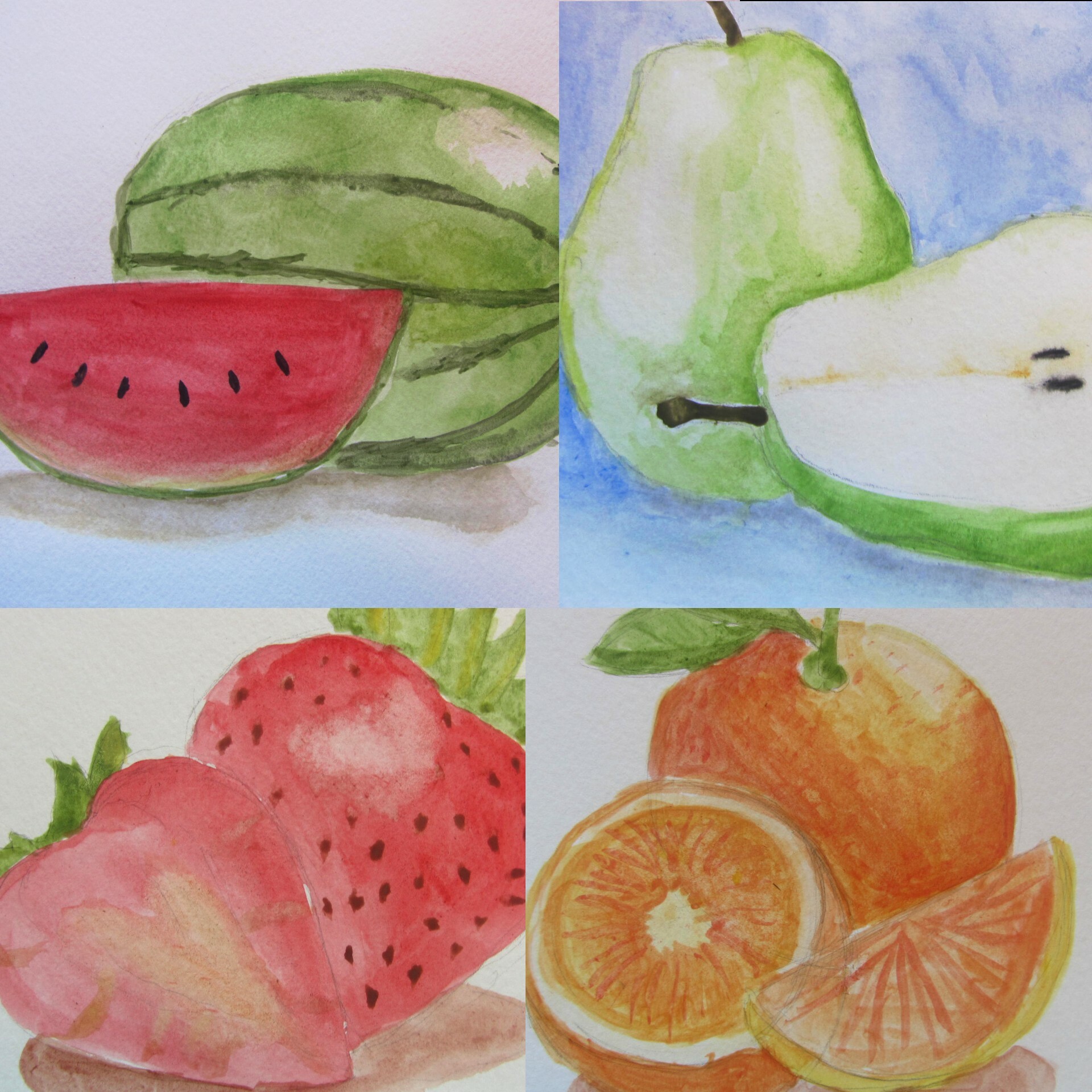ArtStation - Watercolor Fruit