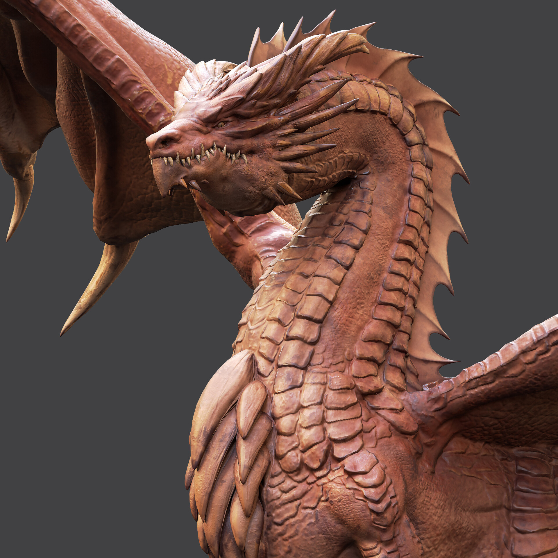 ArtStation - Dragon Sculpting and Subtance texturing