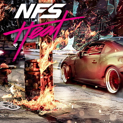 ArtStation - NFS HEAT - Night Racing [fire markers]