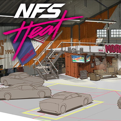ArtStation - NFS HEAT - Garage Narrative Area