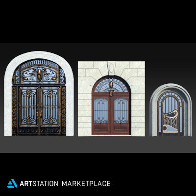 ArtStation - Vintage Art Nouveau Gates
