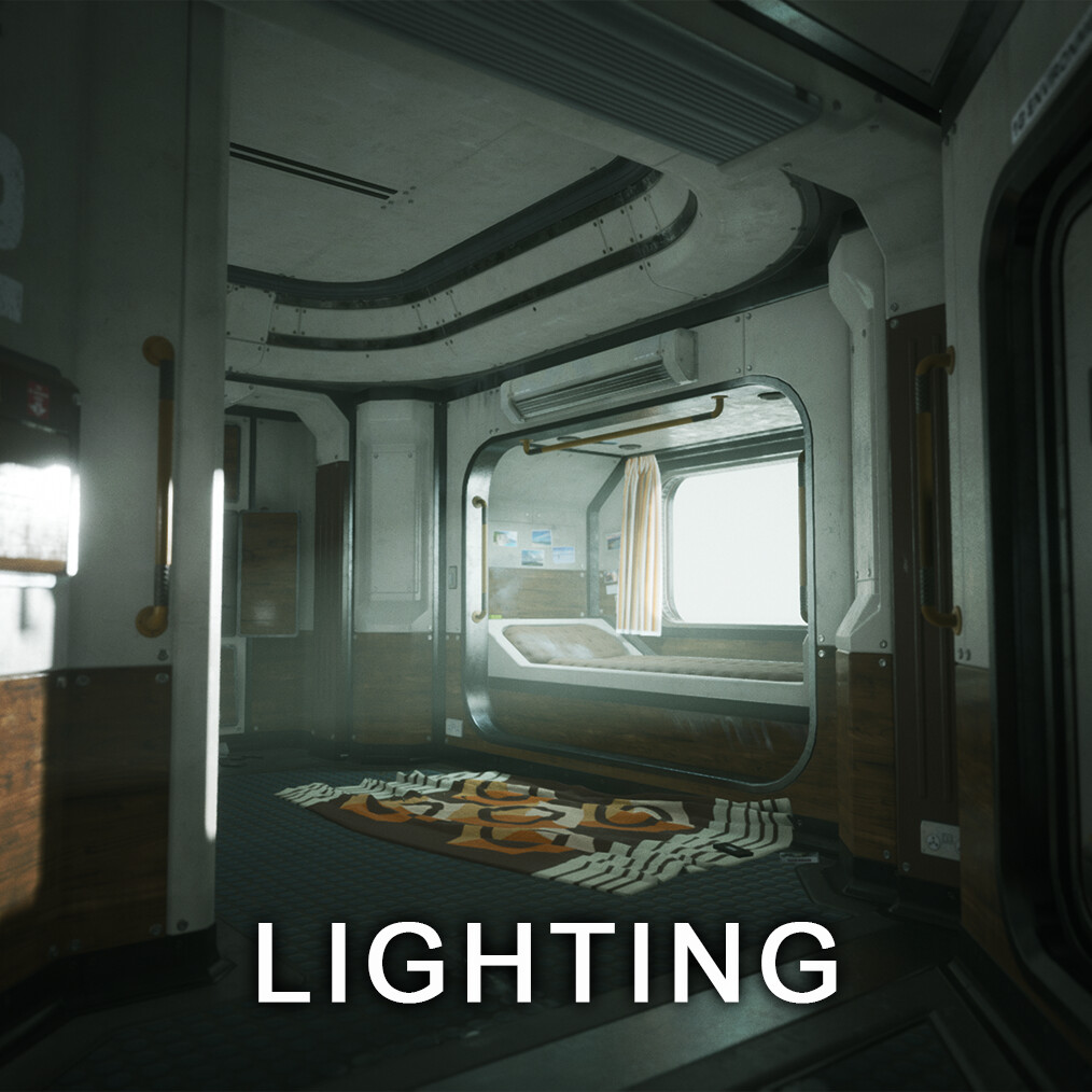 ArtStation - Scifi Bunk Room Relighting