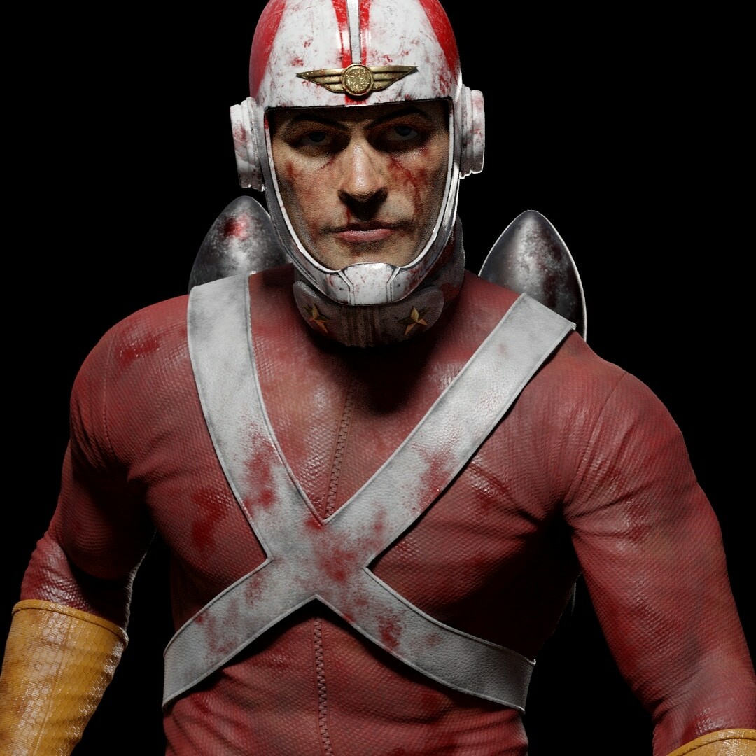 ArtStation - Adam Strange, battle damaged. WIP