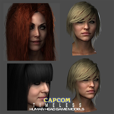 ArtStation - Game Model Heads Female - Timeless