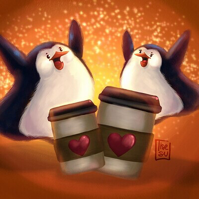 ArtStation - Penguins - A love story.