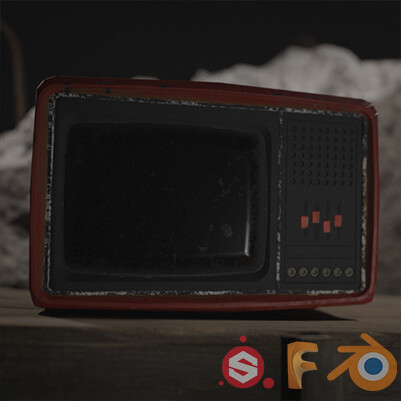 ArtStation - Low poly Model old Tv