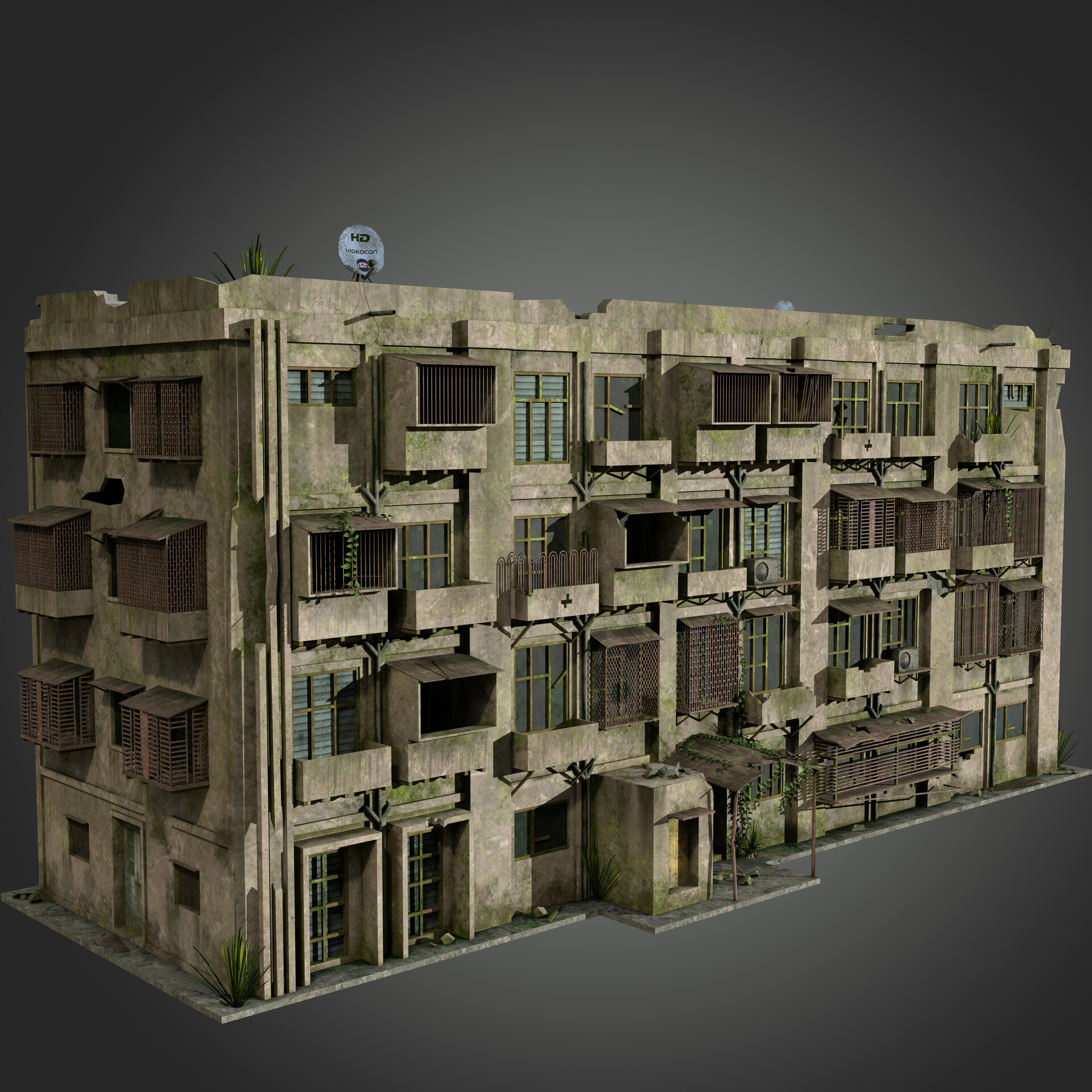 ArtStation - Damaged Building
