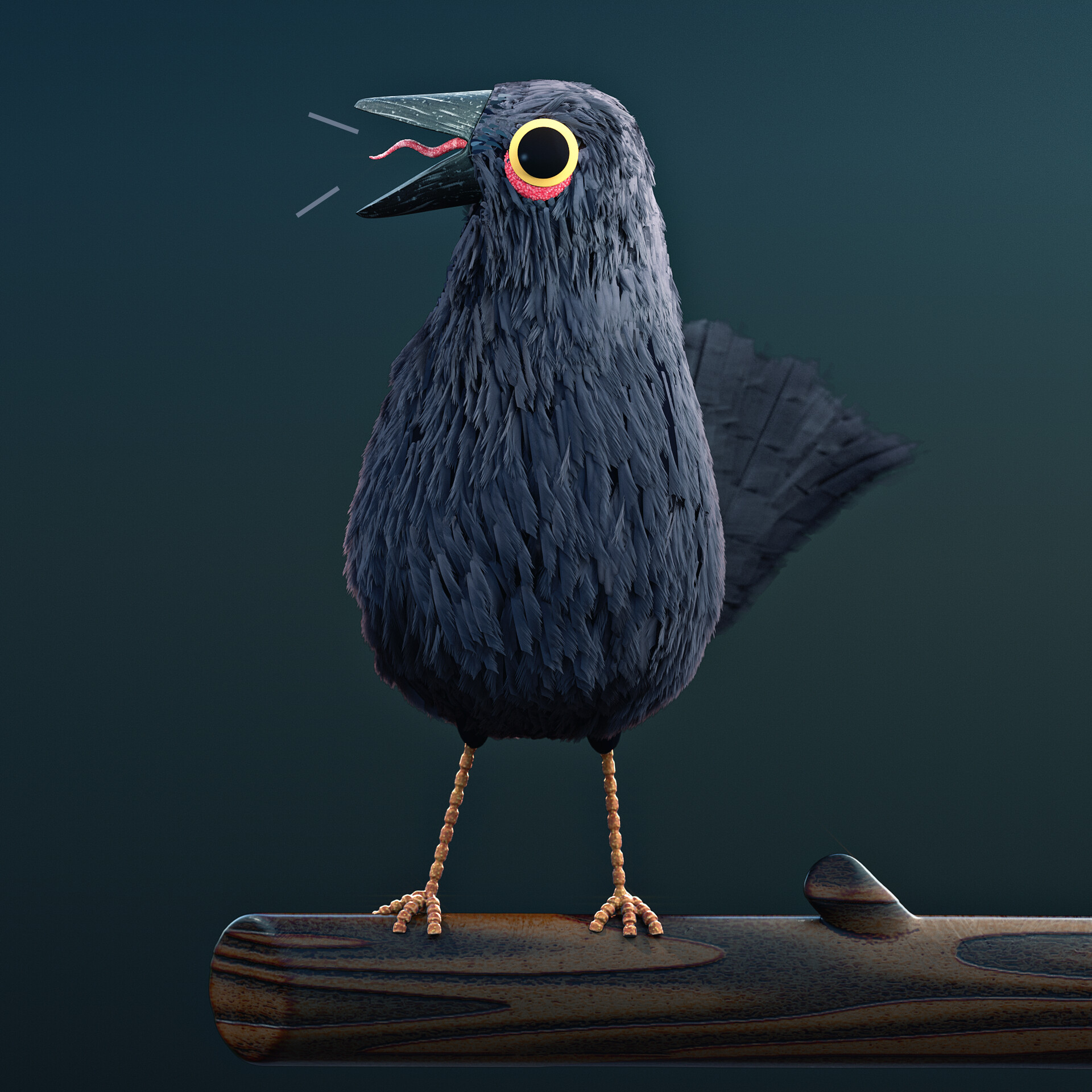ArtStation - Screaming Crow [Animated]