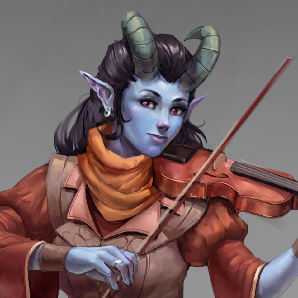 ArtStation - Tiefling Bard