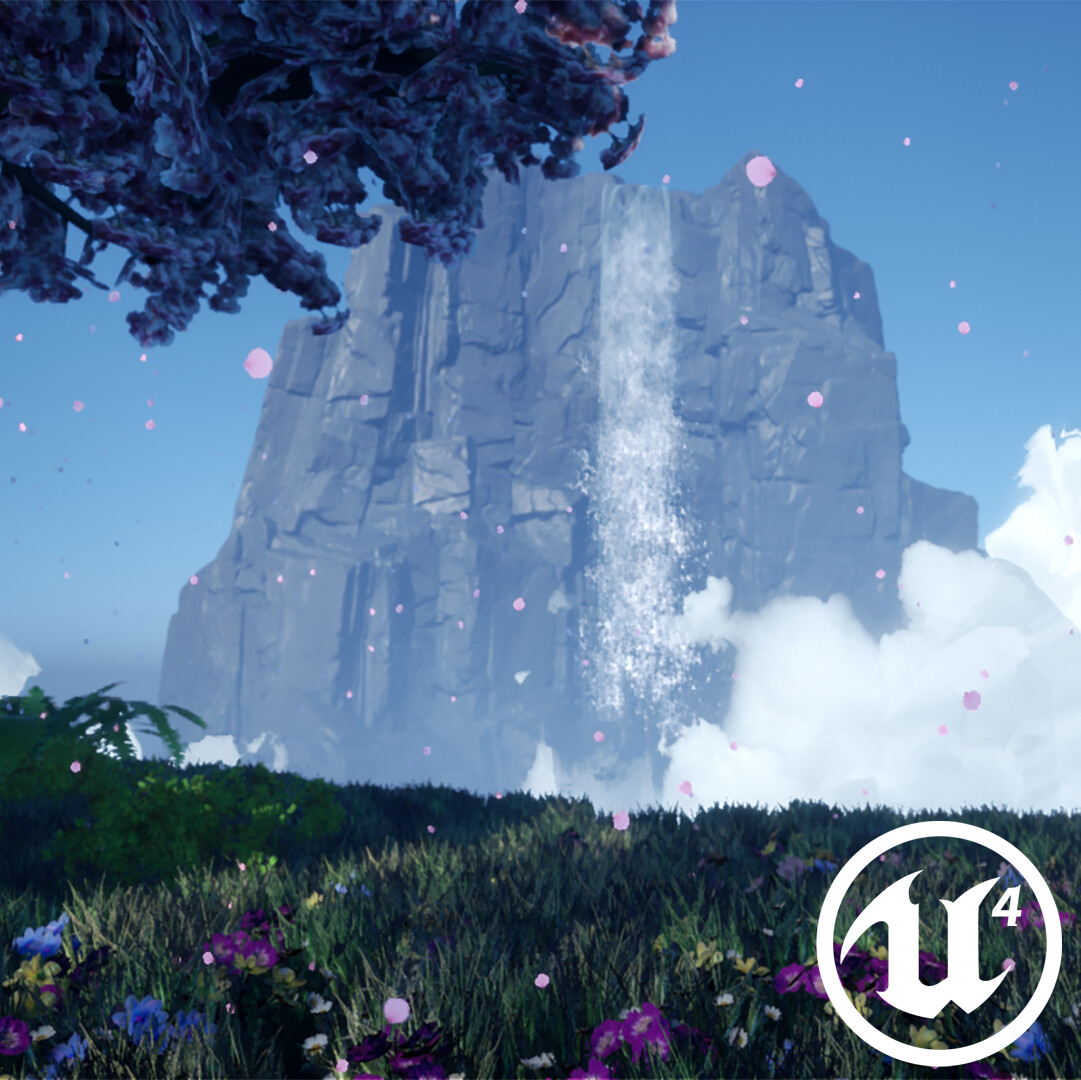 ArtStation - Waterfall Japanese Village - Unreal Engine