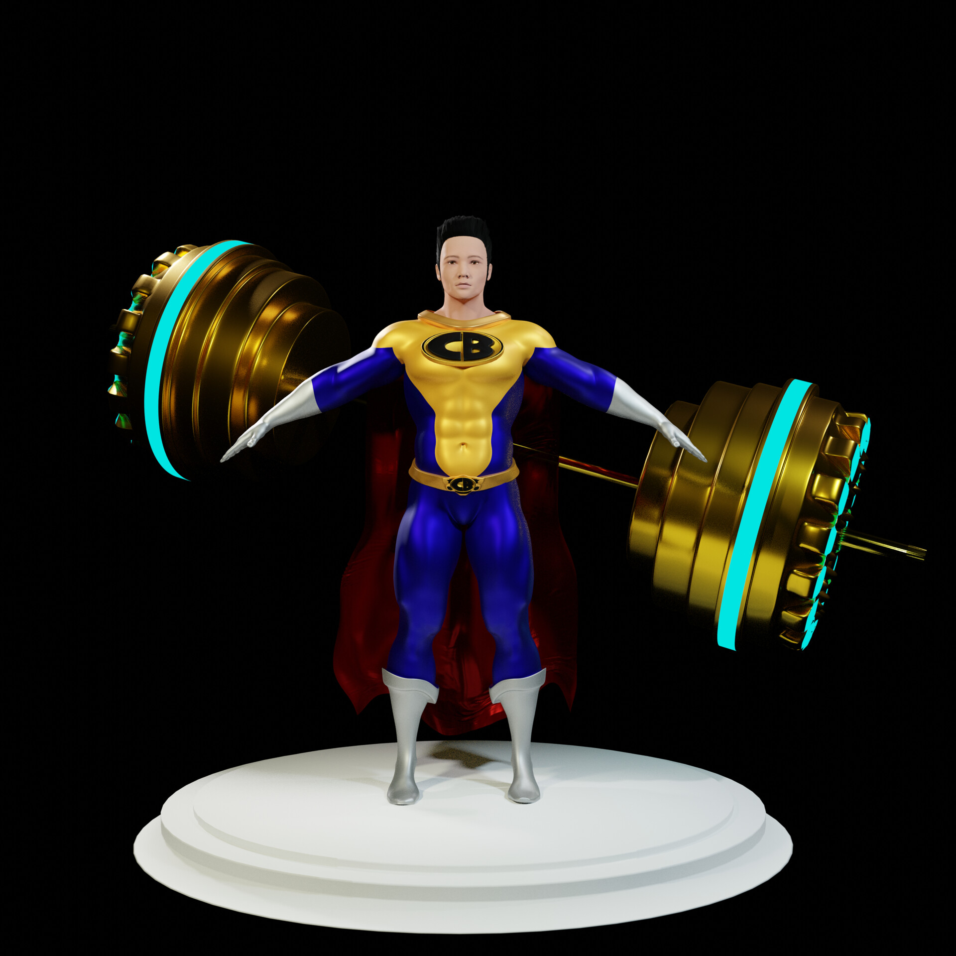 ArtStation - 3D CAPTAIN BARBELL By KEIANNE SANCHO