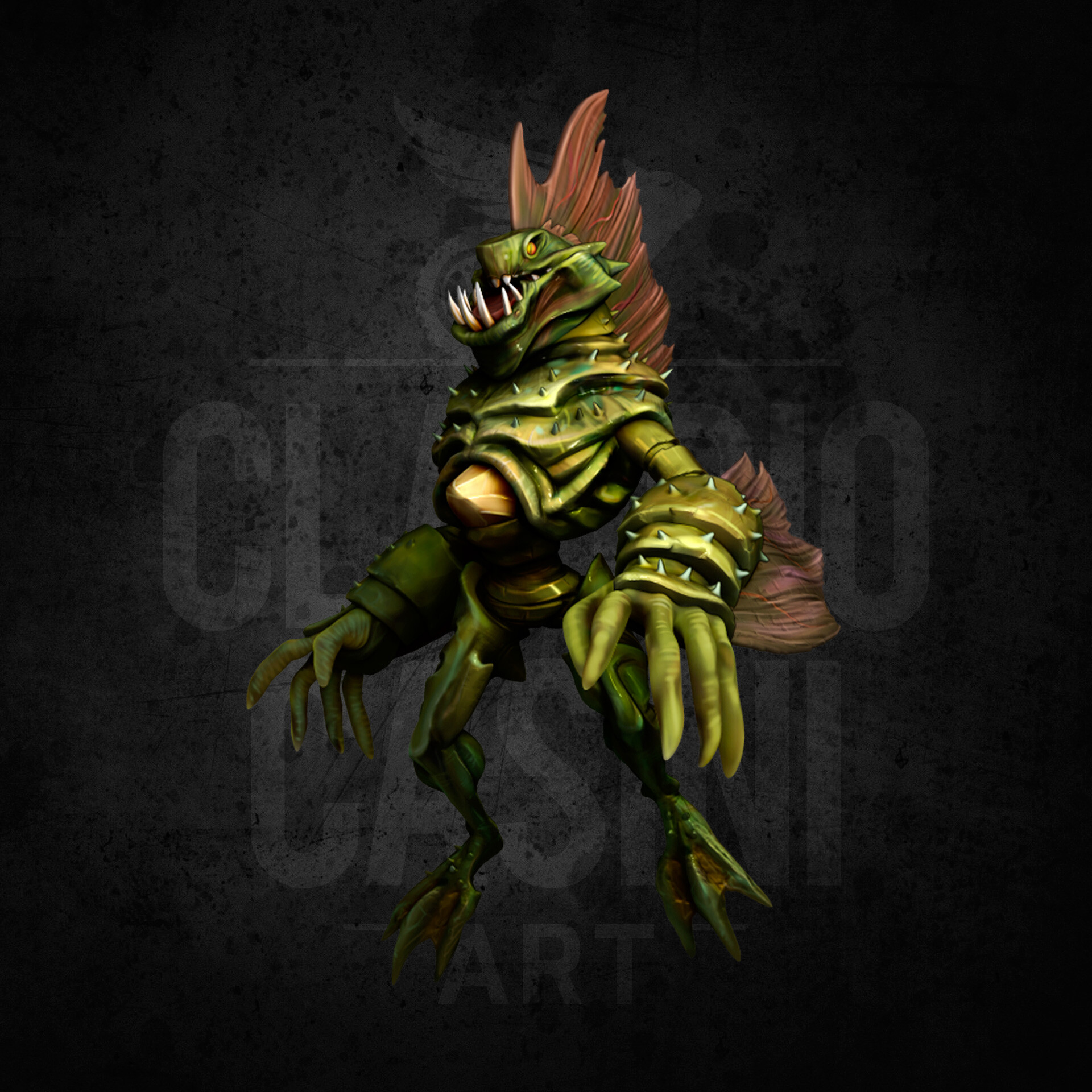 ArtStation - Fish Man - Edouard Guiton fan-art