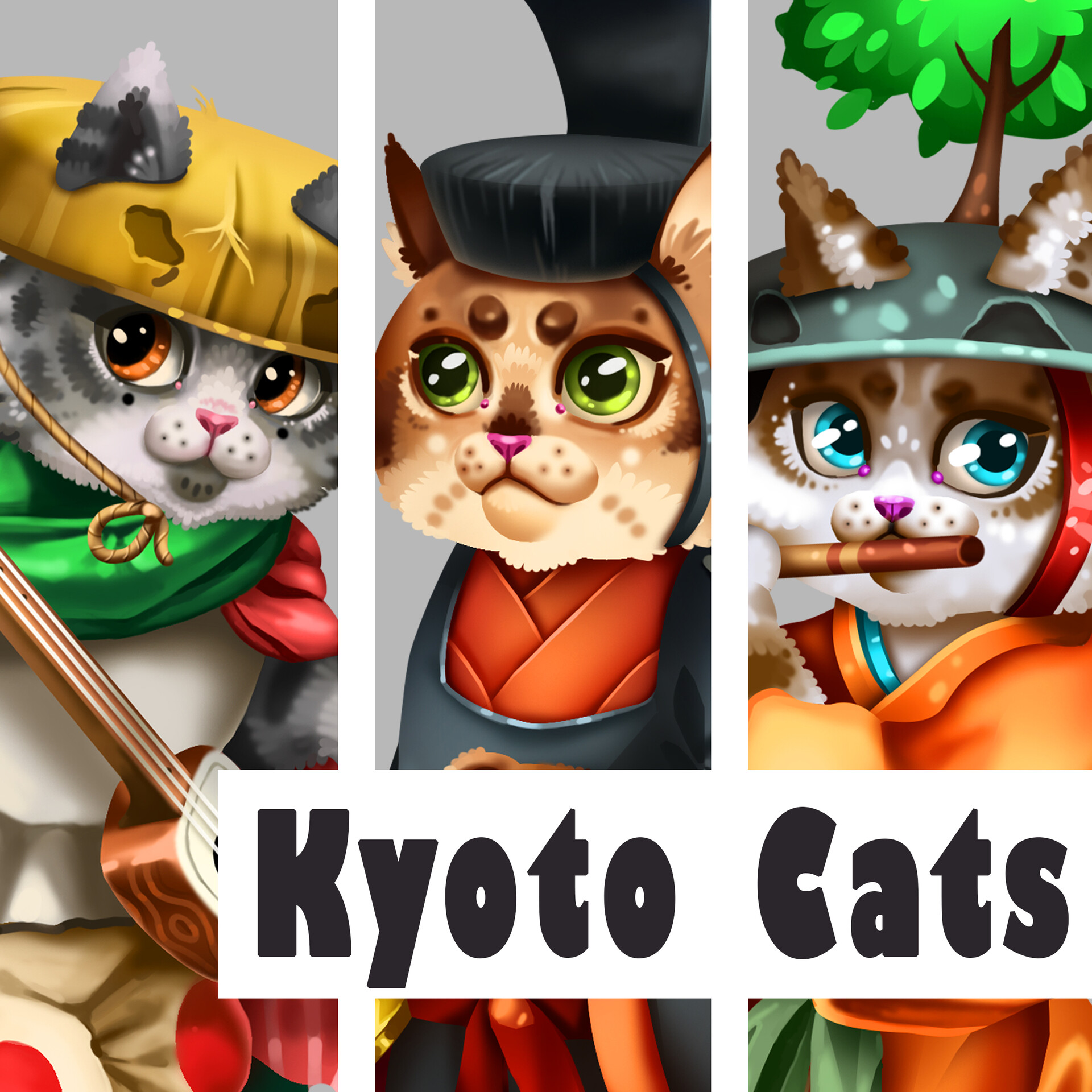 ArtStation - Kyoto Cats