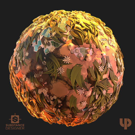 ArtStation - FADE - Ground Mud/Grass Substance Designer (Stylized)