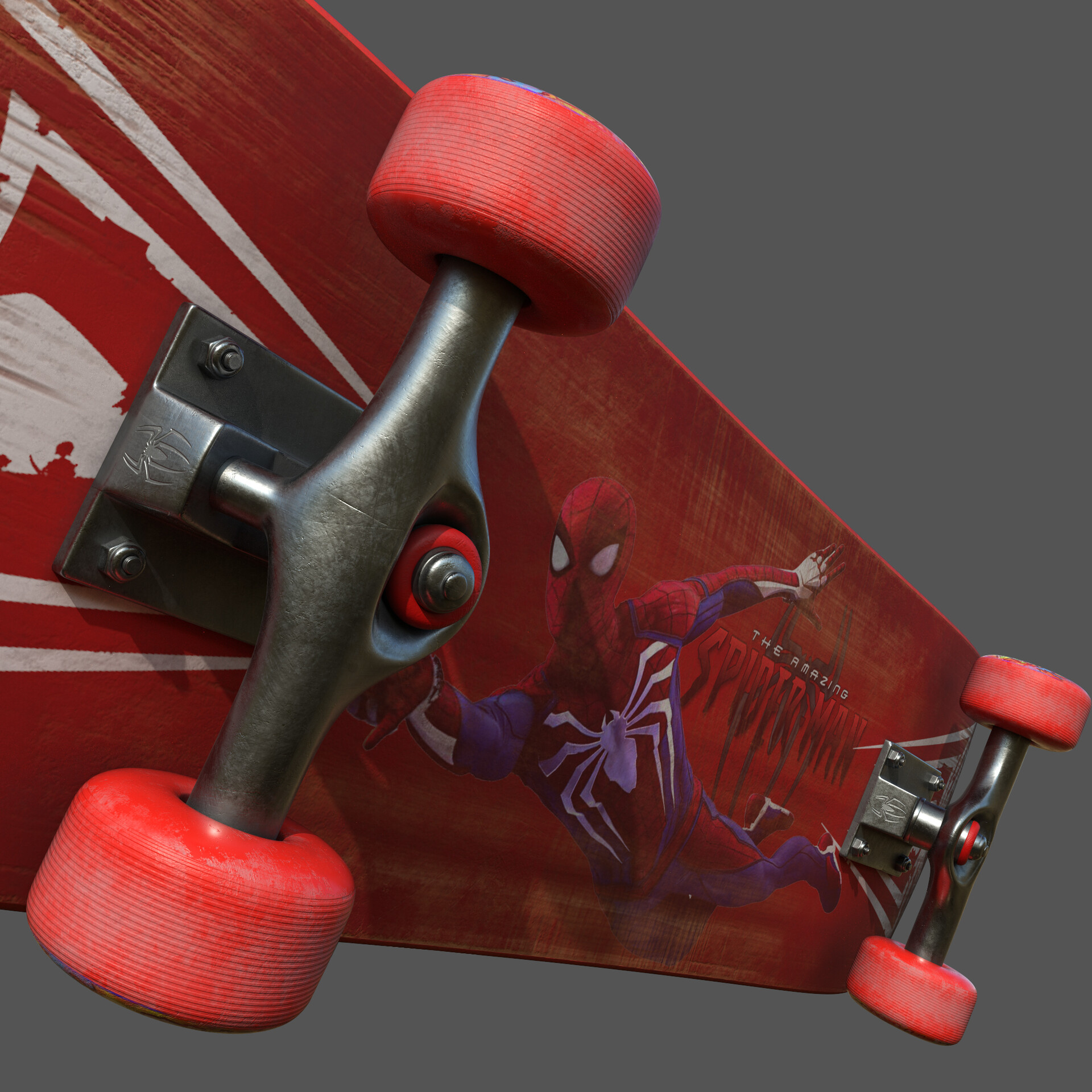 ArtStation - spiderman skateboard