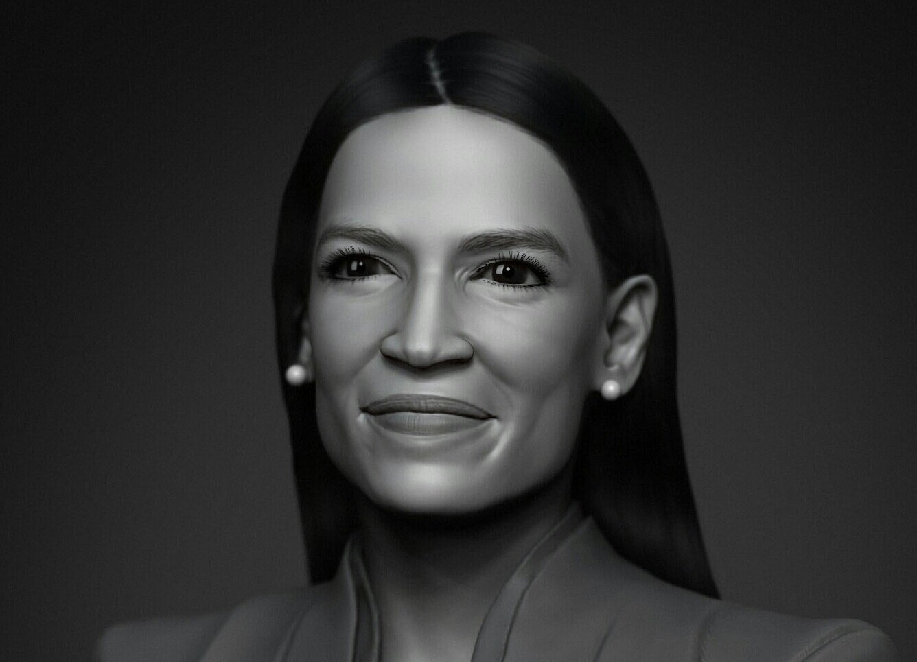 ArtStation - Alexandria Ocasio-Cortez, a commission portrait sculpt
