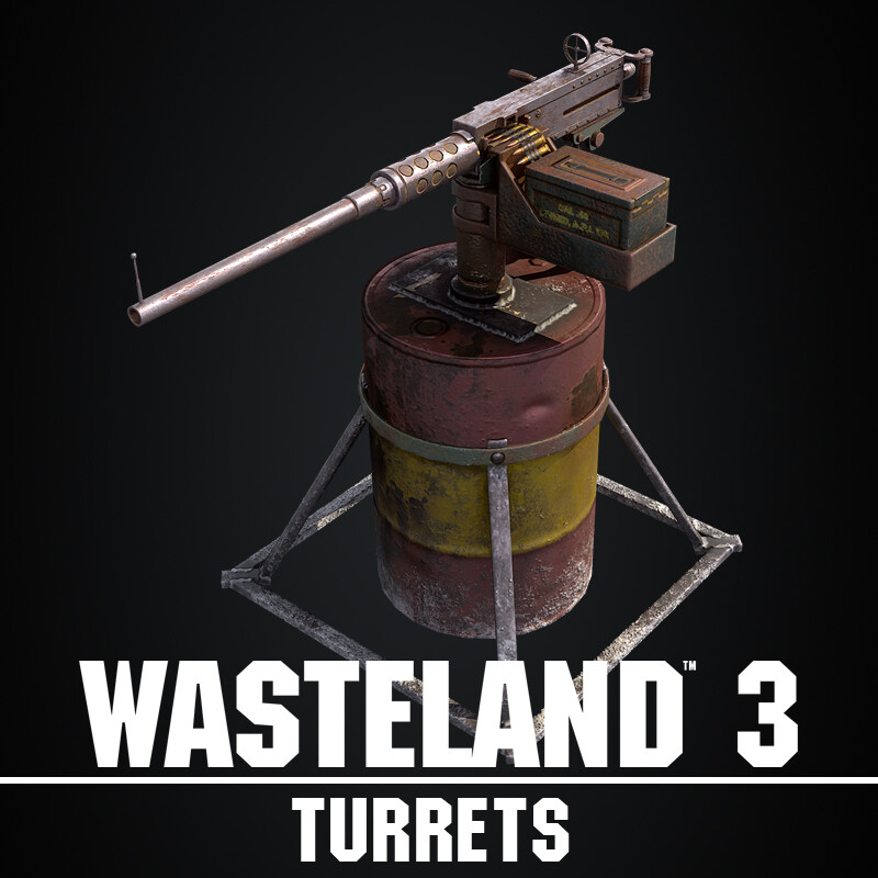 ArtStation - Wasteland 3 - LMG Turret
