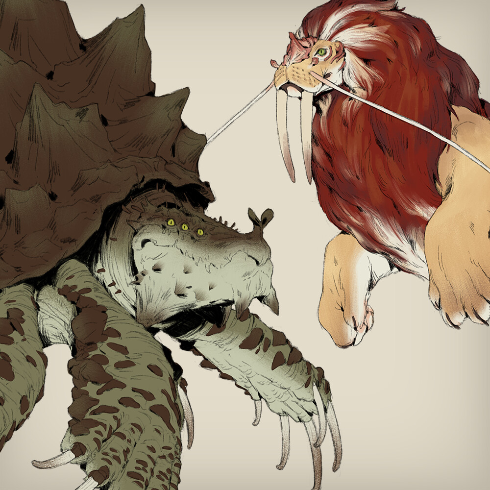 ArtStation - The Sacred Beasts, Ujarak and Auapuk